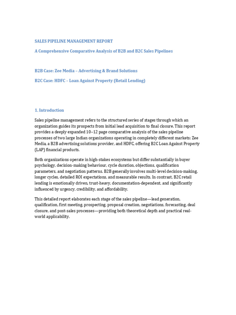 Expanded Sales Pipeline Report | PDF | Marketing | Retail