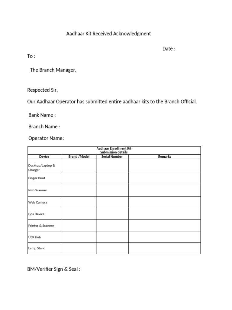 IB Kit Submission | PDF