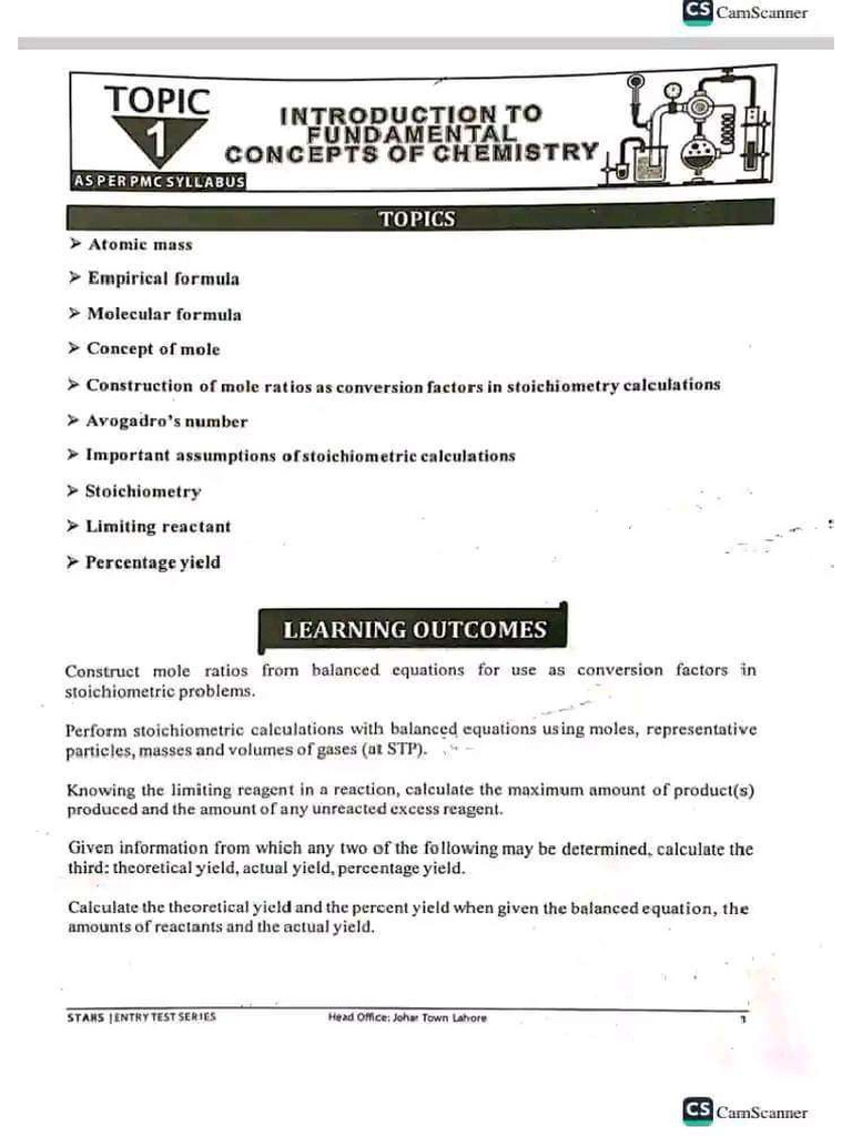 Introduction to Fundamental Concepts of Chemistry by Hanifa Yusuf | PDF