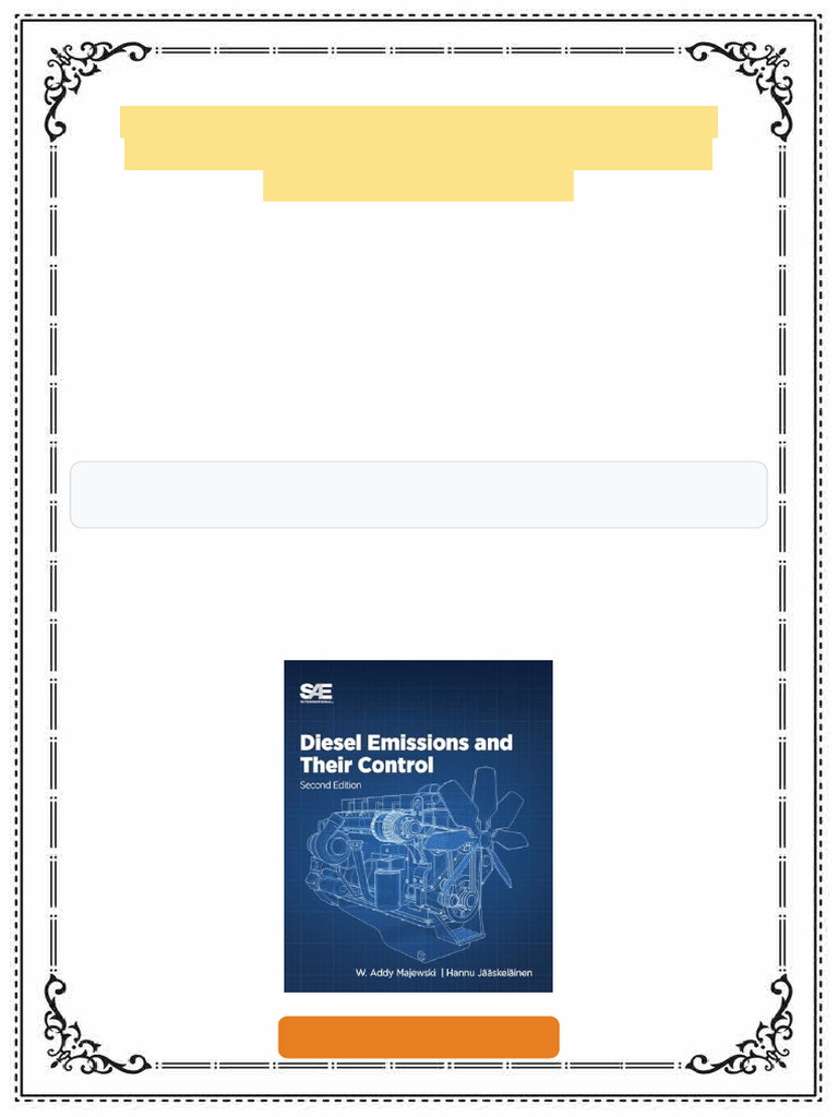 Diesel Emissions and Their Control 2nd Edition W. Addy Majewski ebook ...