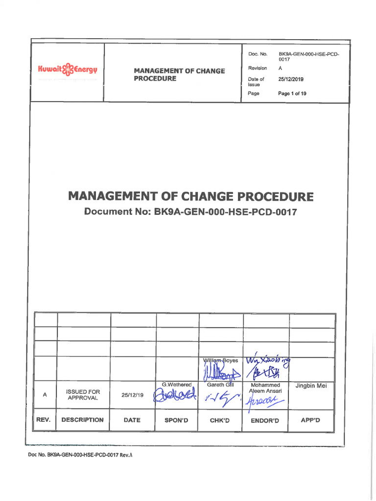 MOC Procedure | PDF
