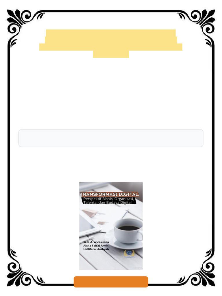 Transformasi Digital Perspektif Bisnis Organisasi Talenta dan Budaya ...