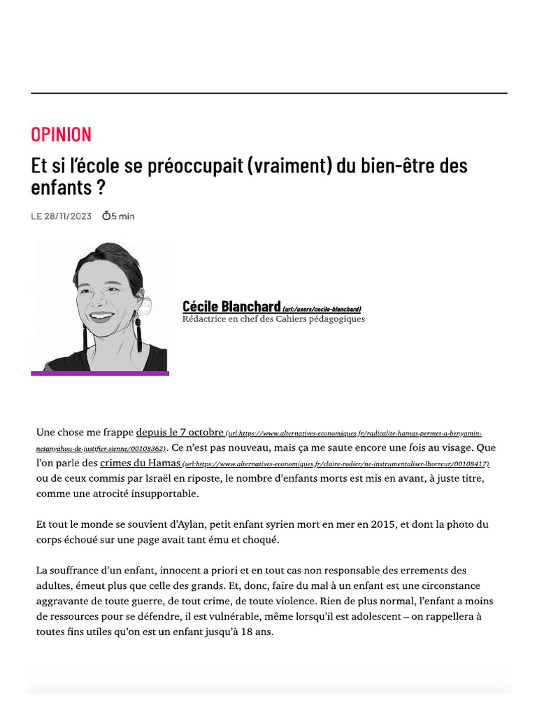 Bien Etre Ecole | PDF