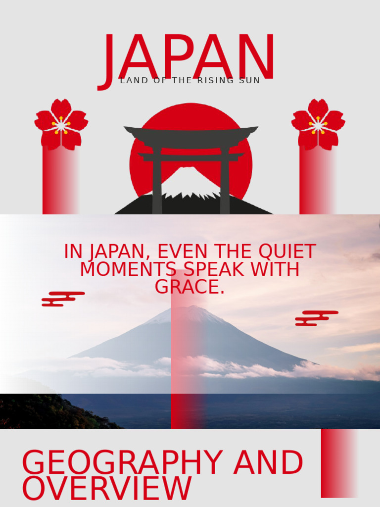 Red and Gray Modern Japan Presentation | PDF | Japan