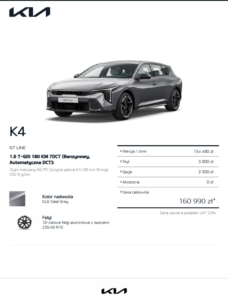 Kia Configurator K4 GT LINE 20251125 | PDF