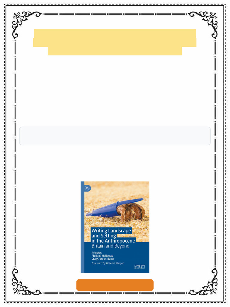 Writing Landscape and Setting in The Anthropocene 1st Edition Philippa ...