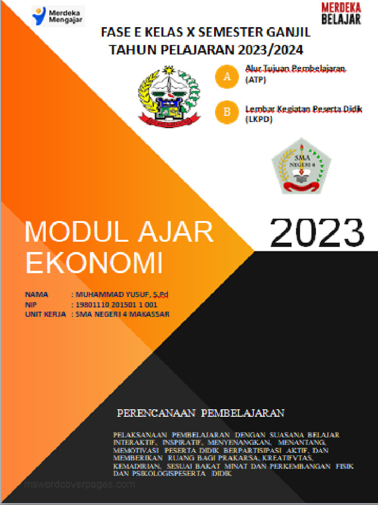 Modul Ajar Ekonomi - Konsep Dasar Ilmu Ekonomi - Fase e | PDF