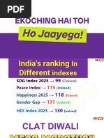 India's Rankings in Global Indexes 2025 | PDF | Economies
