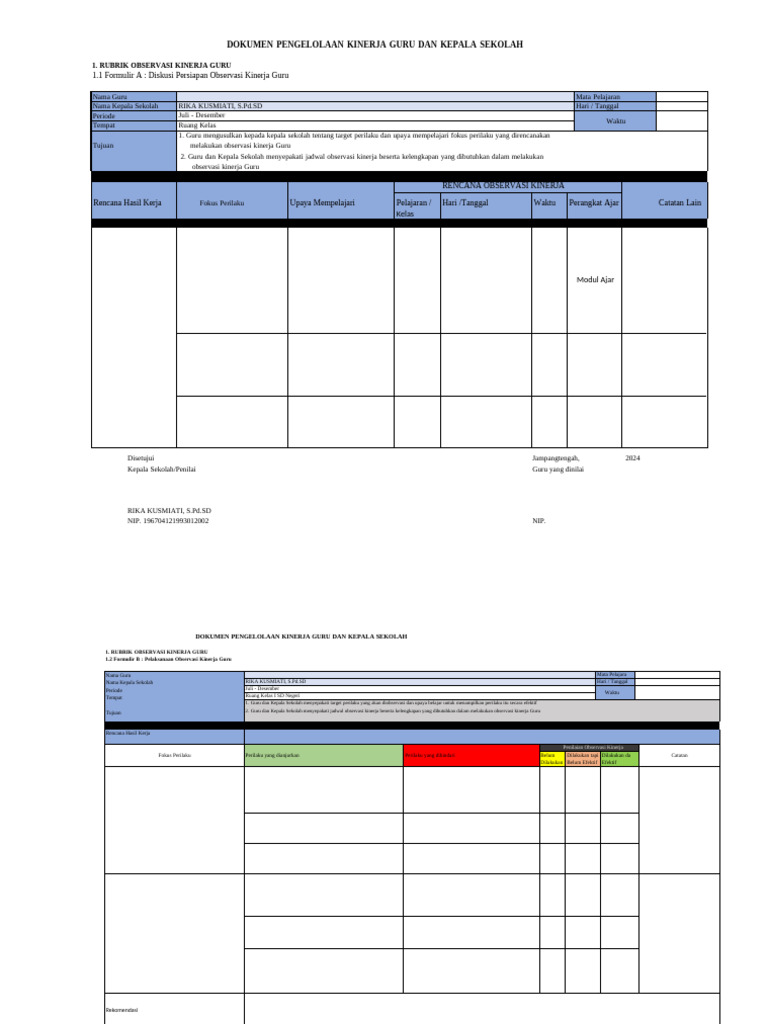 Form Observasi Abcd Contoh | PDF