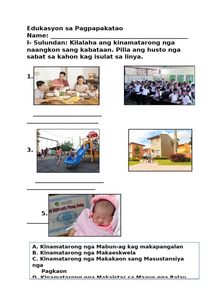 Esp Homebound Activities | PDF