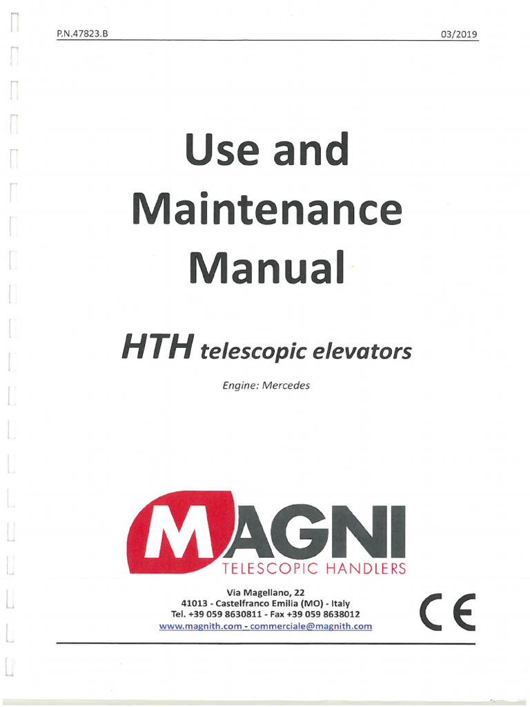 Use and Maintenance Manual HTH 16.10 | PDF
