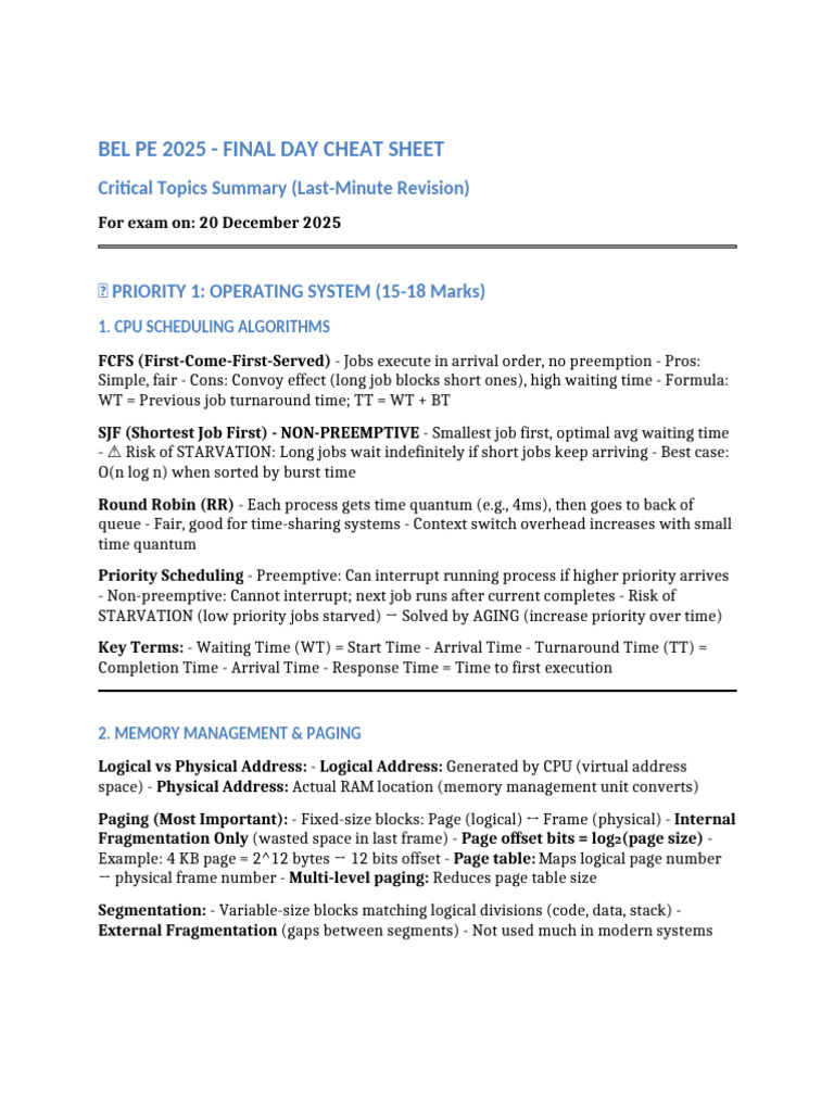 PE 2025 Exam Cheat Sheet Summary | PDF | Machine Learning | Sensitivity ...