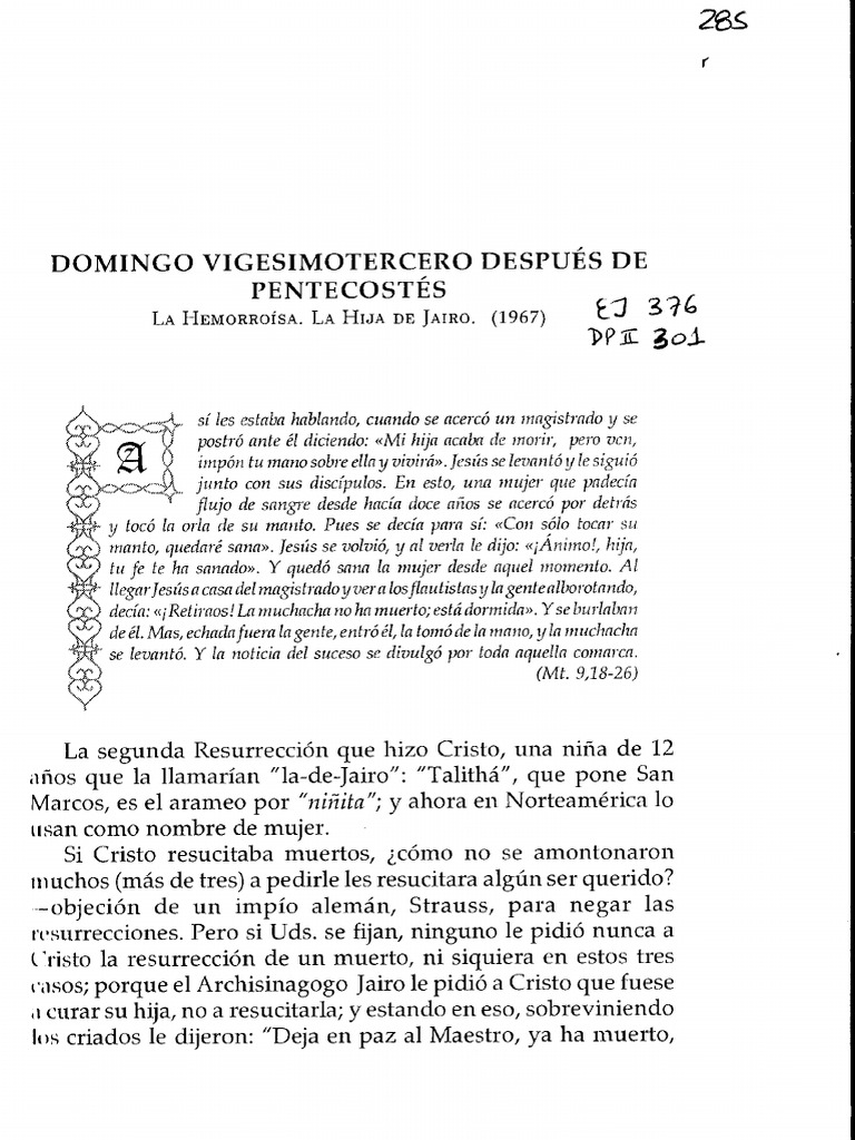 Curacion de la hemorroisa y la hija de Jairo DPI | PDF | Seguidores de ...