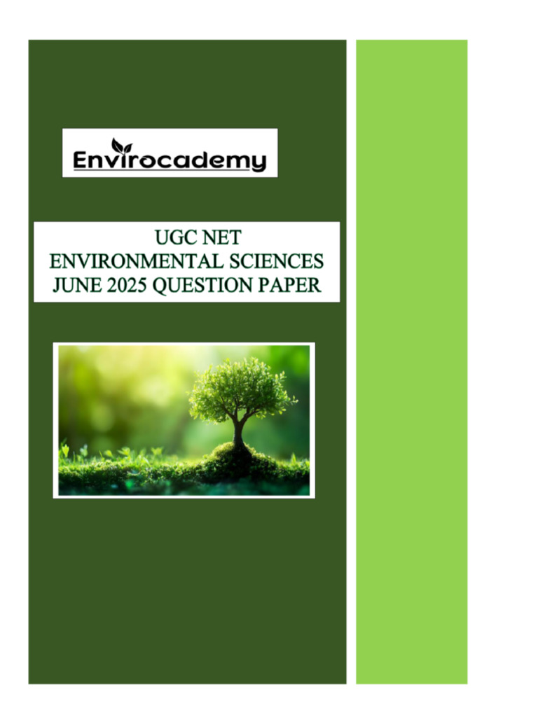 Ugc Net Environmental Science June 2025 Question Paper | PDF