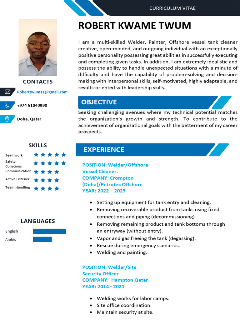 Robert Twum Kwame - CV | PDF