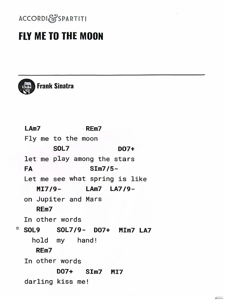 18.Fly Me to the Moon Testi e Accordi | PDF