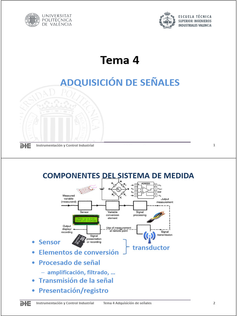 Adquisición de Señales en Control Industrial | PDF | Adquisición de ...