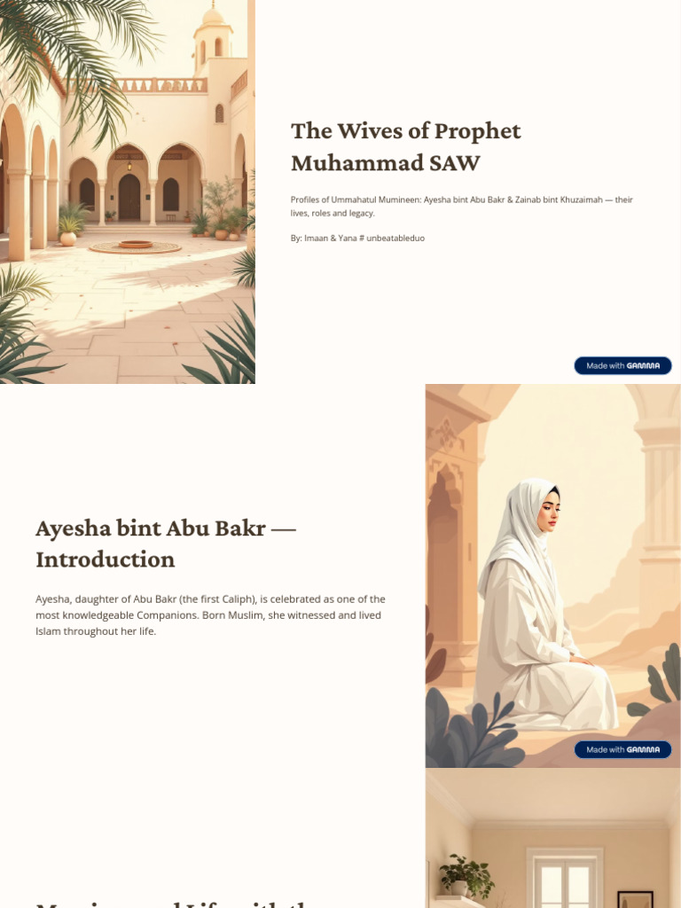 Wives of Prophet Muhammad: Ayesha & Zainab | PDF | Muhammad | Hadith