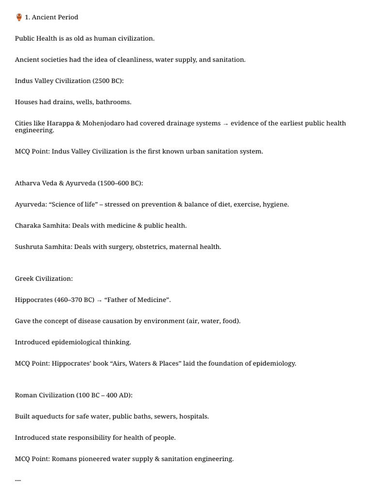 History of Public Health Evolution | PDF | Public Health | Health Care