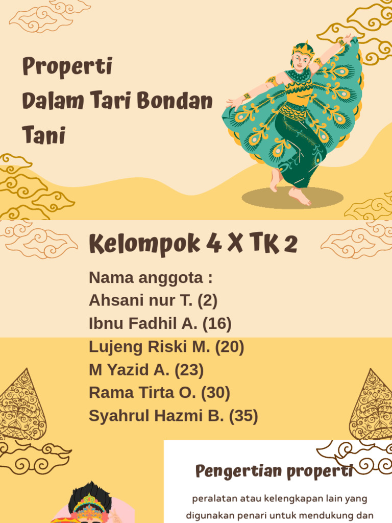Properti dalam Tari Bondan Tani | PDF