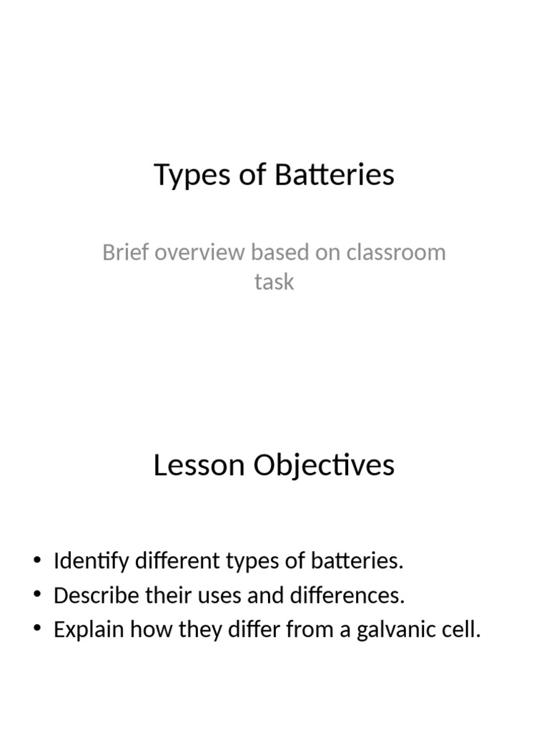 Battery Lesson | PDF