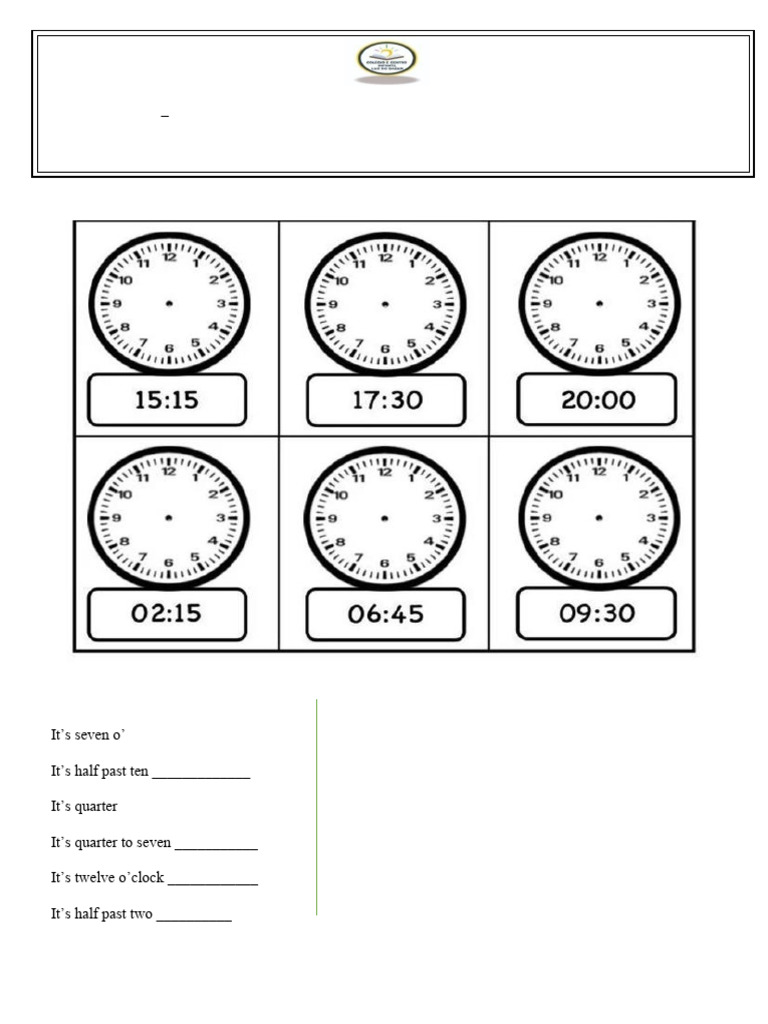 Grade 3 Maths Time and Compass Handout | PDF