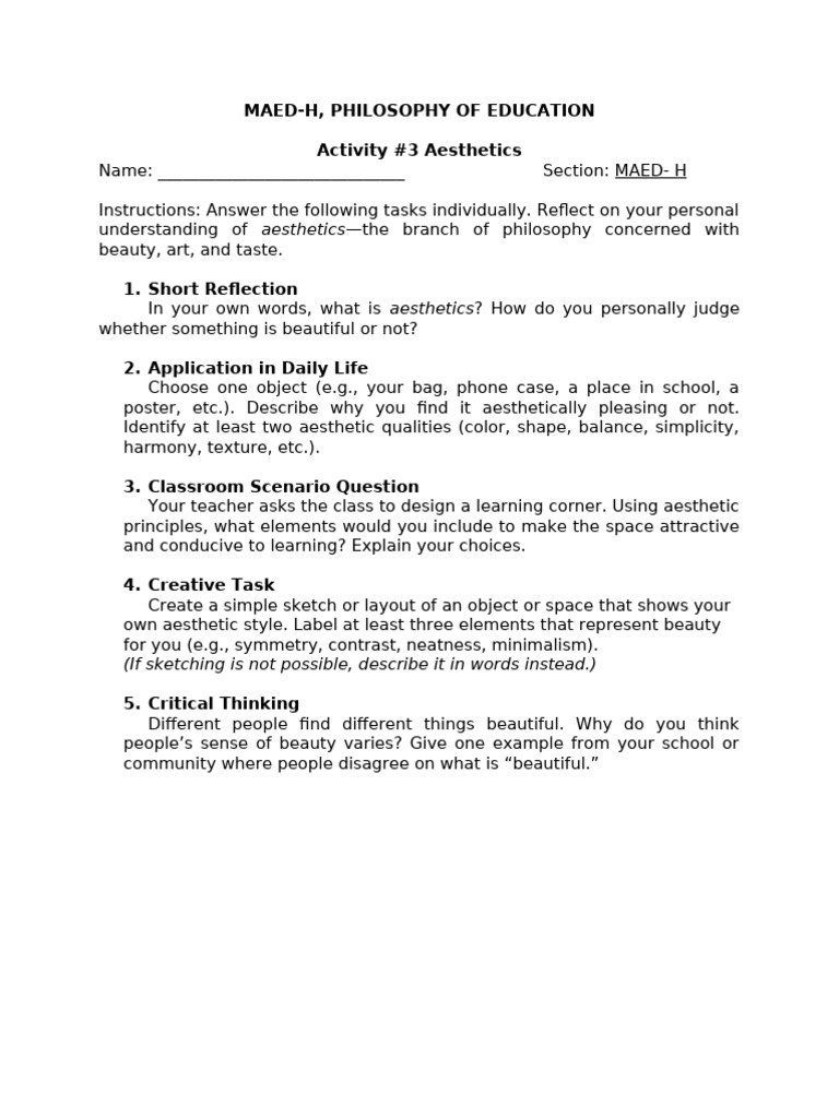 MAED - H, Activity #3 | PDF