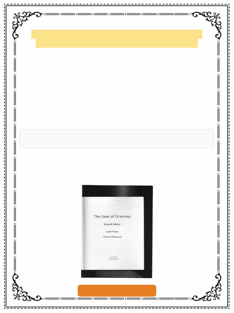 The uses of grammar 2nd Edition Judith Rodby ebook zero wait 2025 ...