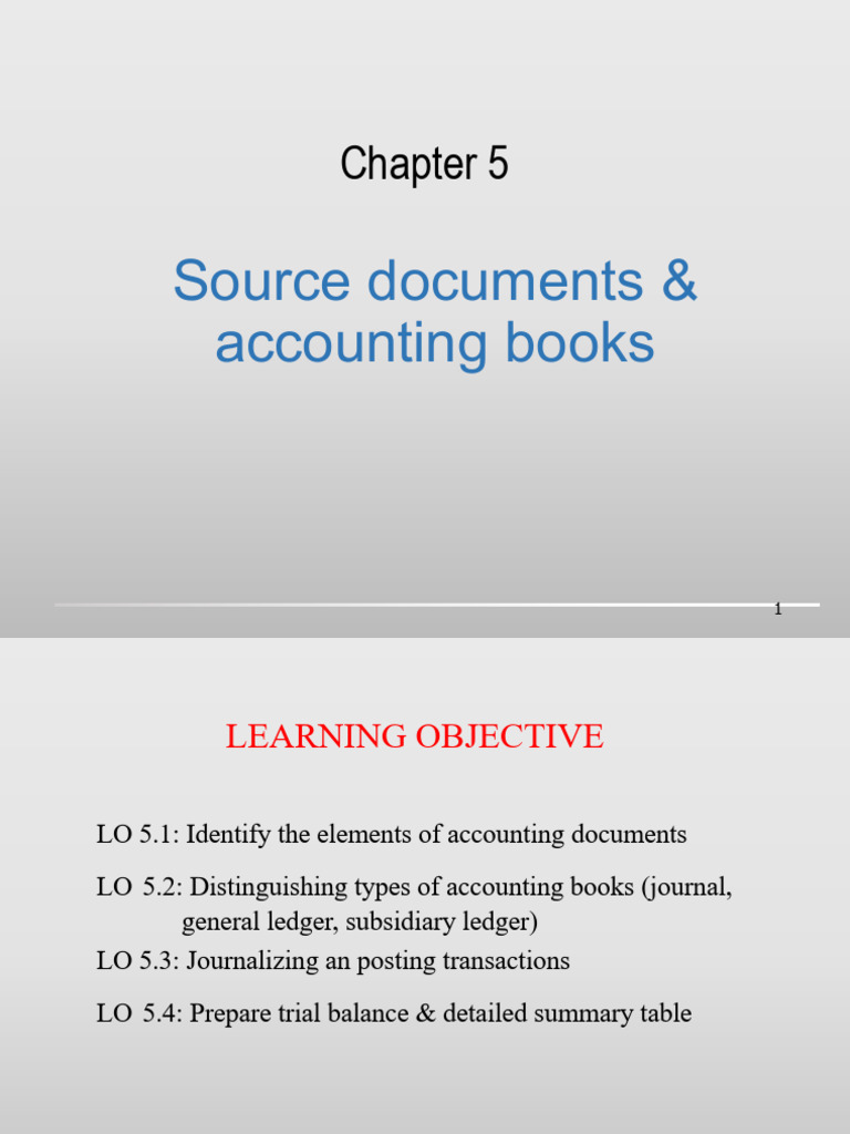 Accounting Documents and Books Overview | PDF | Debits And Credits ...
