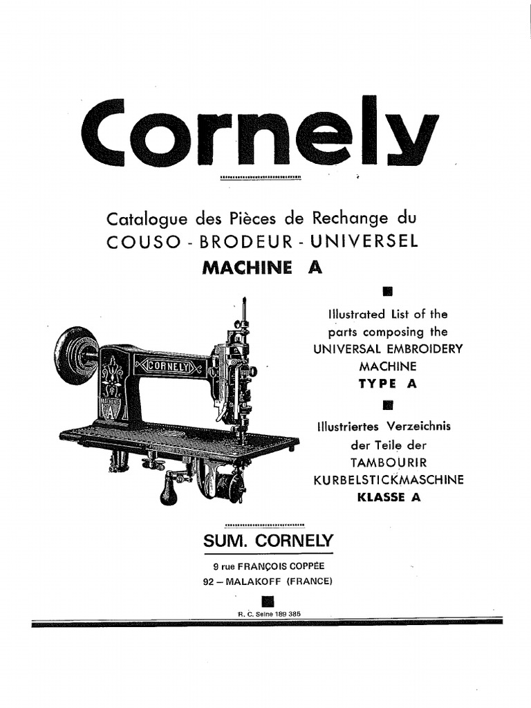 Cornely A Parts List | PDF
