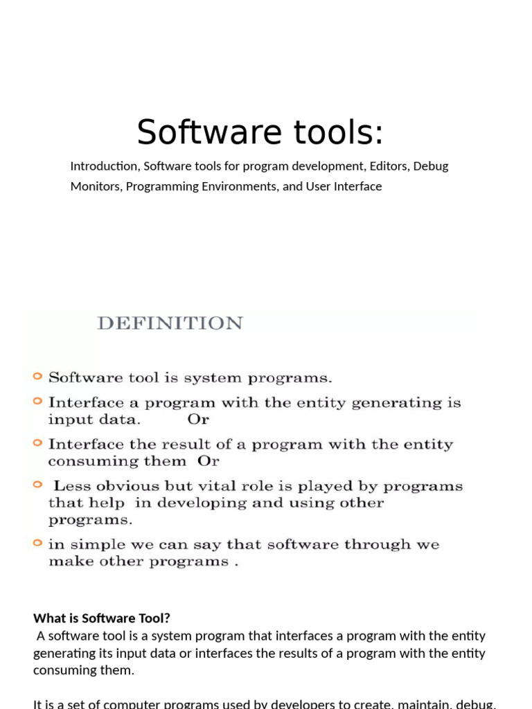 UNIT 6 Software tools | PDF