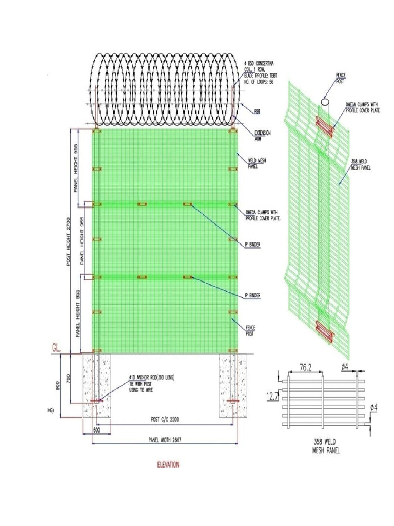 Fence Drawing | PDF