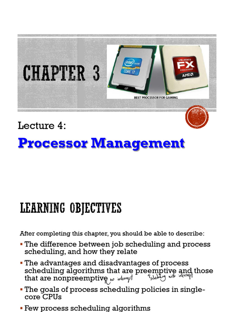L4 L5-Processor Management (With Video Links) 241108 101530 | PDF | Scheduling (Computing ...