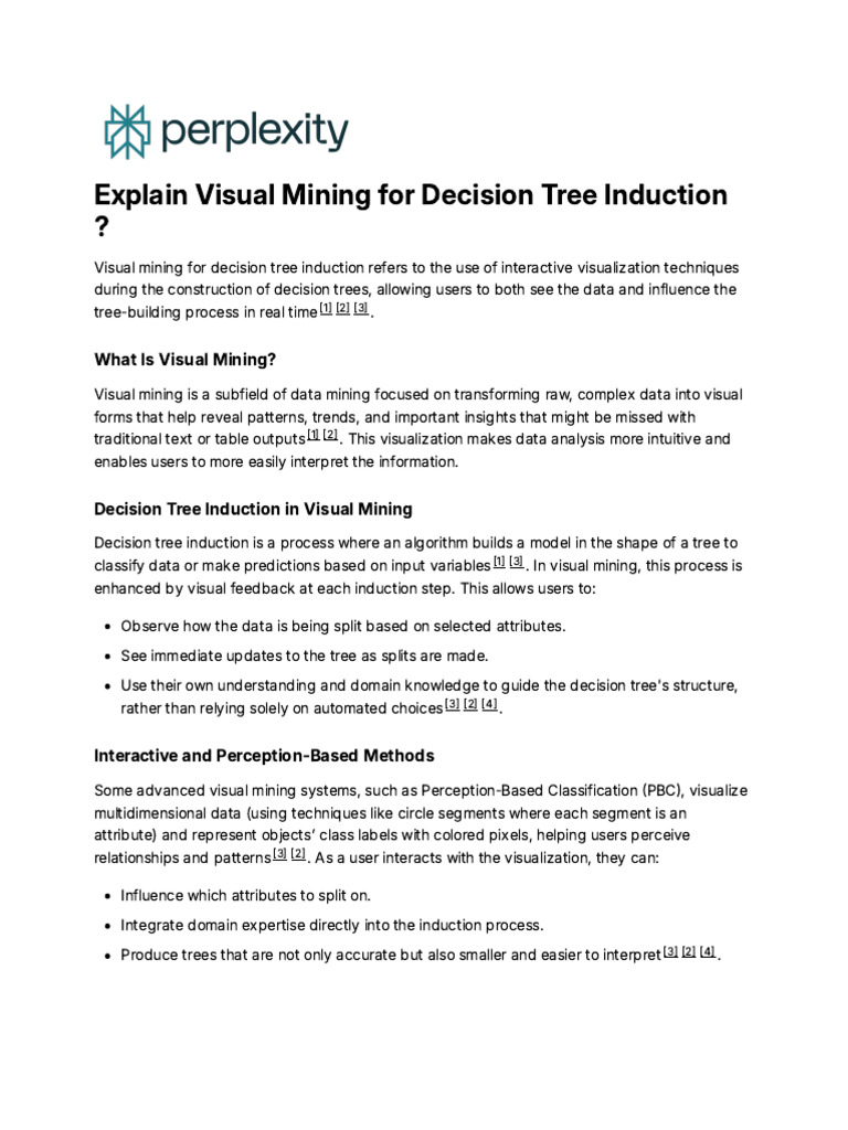 Visual Mining in Decision Tree Induction | PDF | Data | Information Science