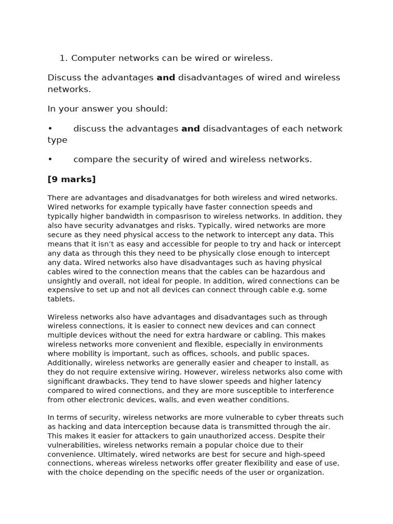 Wired vs Wireless | PDF
