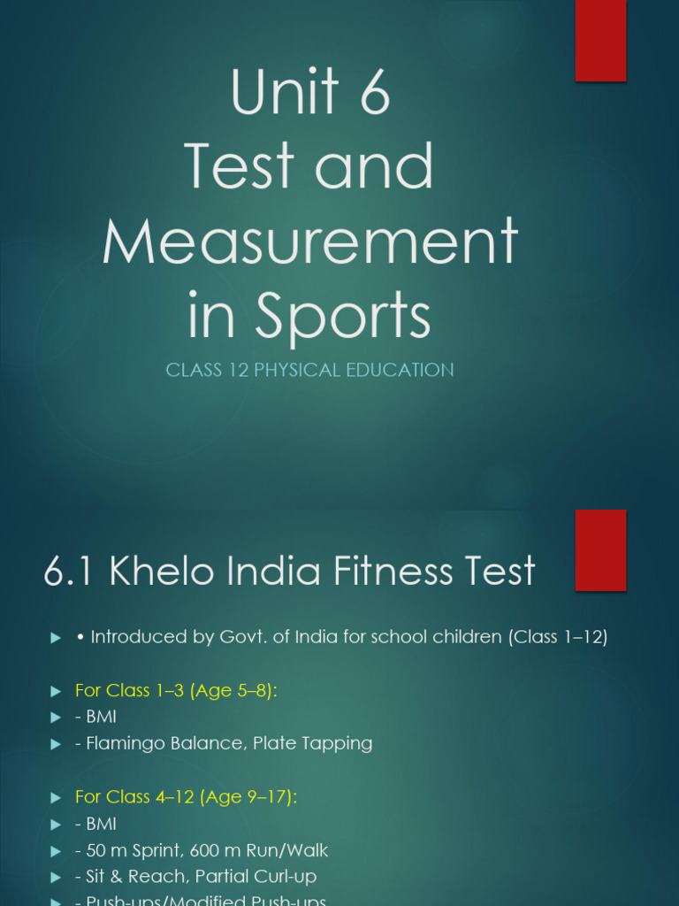 Fitness Tests and Measurements in Sports | PDF