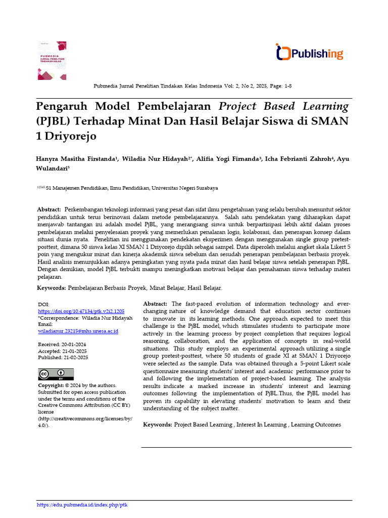 Pengaruh+Model+Pembelajaran+Project+Based+Learning+(PJBL)+Terhadap ...