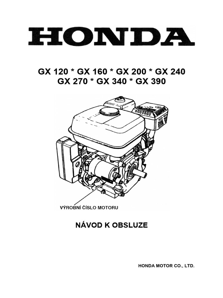 Honda GX 120 160 200 240 270 340 390 CZ | PDF