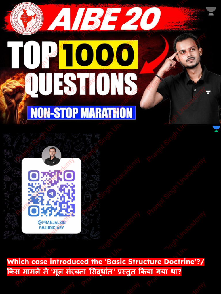 AIBE 1000 by Pranjal Singh | PDF