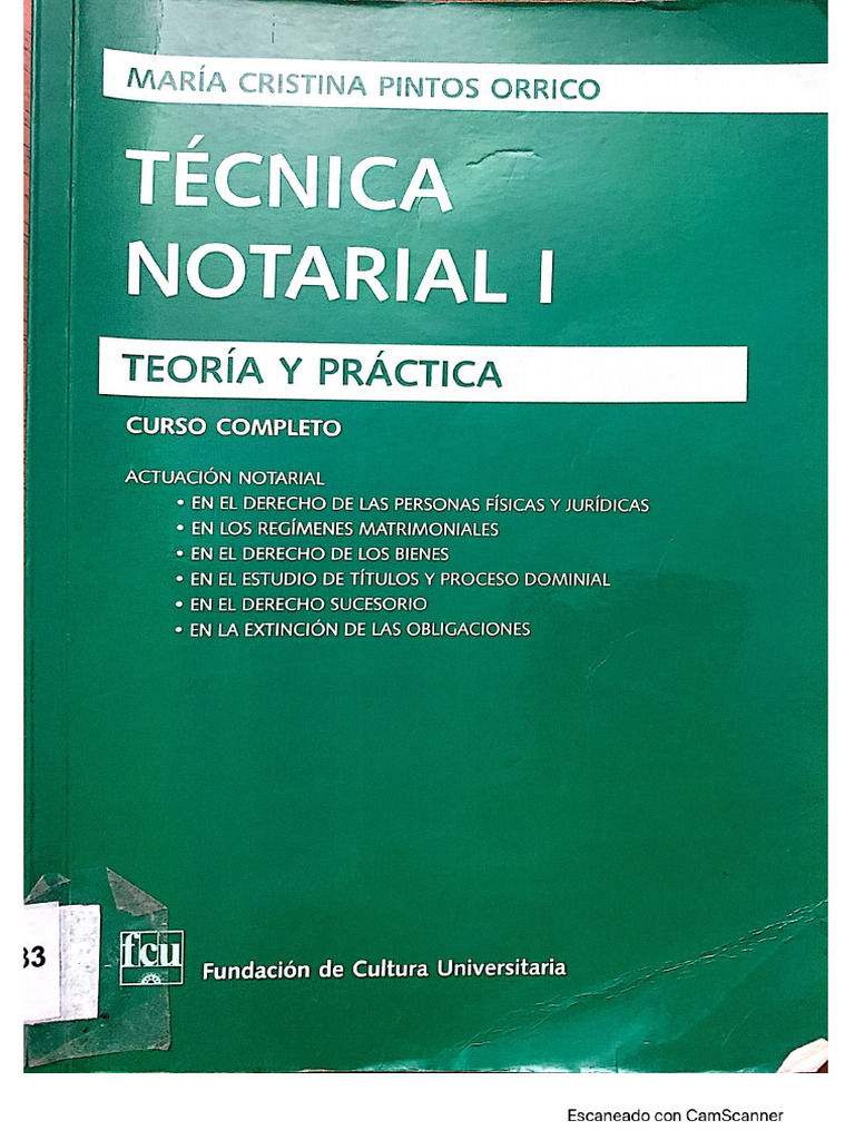 LIBRO TECNICA NOTARIAL 1 - María Cristina Pintos | PDF