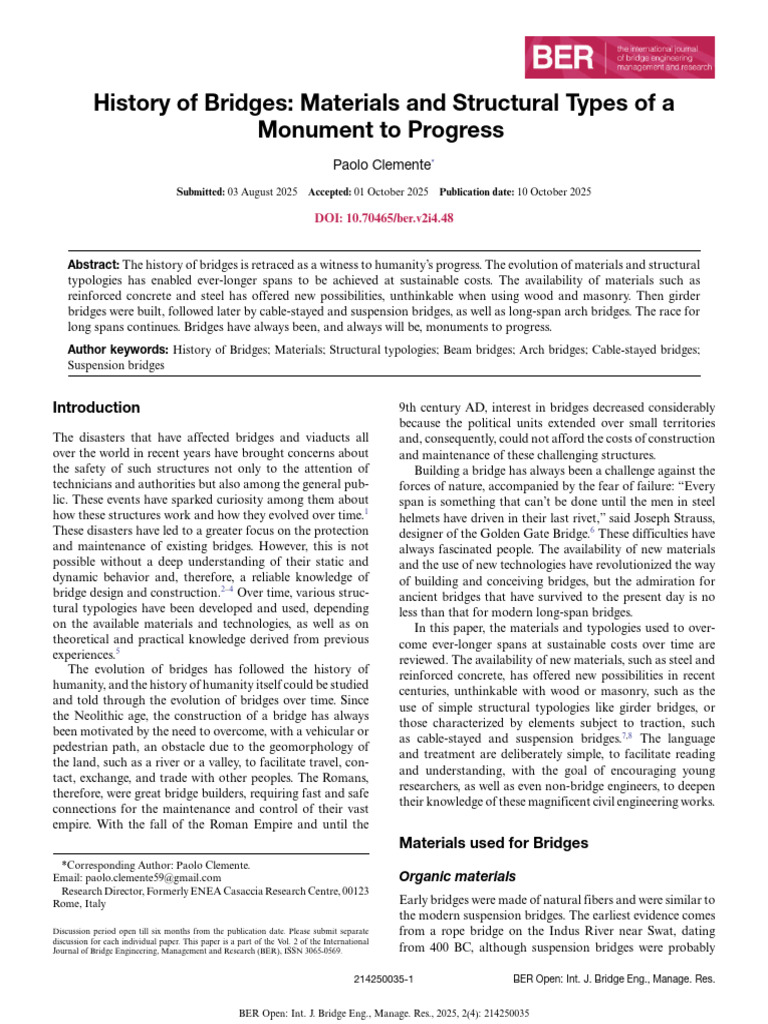 Evolution of Bridge Materials and Types | PDF | Beam (Structure) | Bending