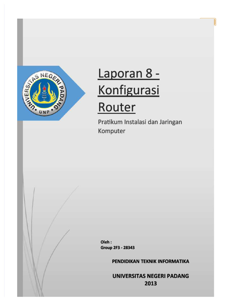 PDF Laporan 8 Konfigurasi Router Compress | PDF