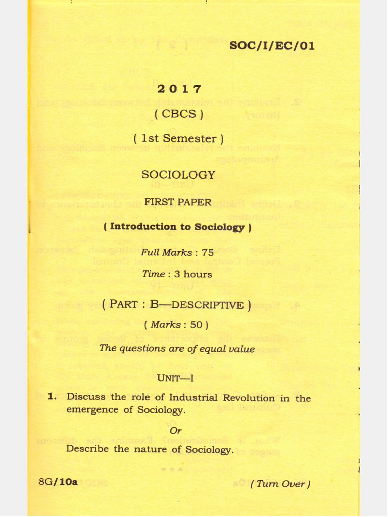 Soc I | PDF
