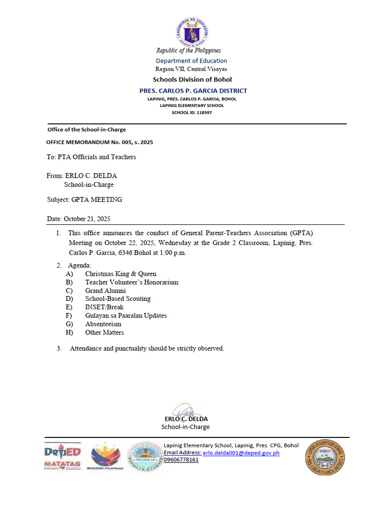 Gpta Meeting Pom No.005, S. 2025 | PDF