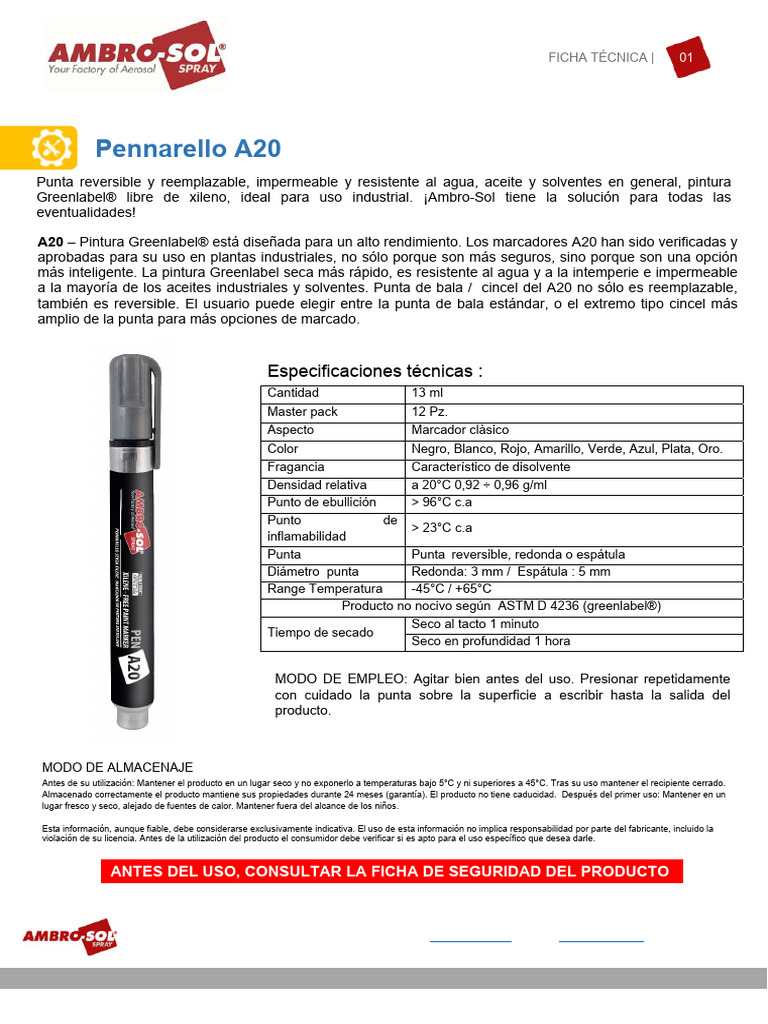 Rotulador Permanente Color Blanco 2025 2026 | PDF | Solvente