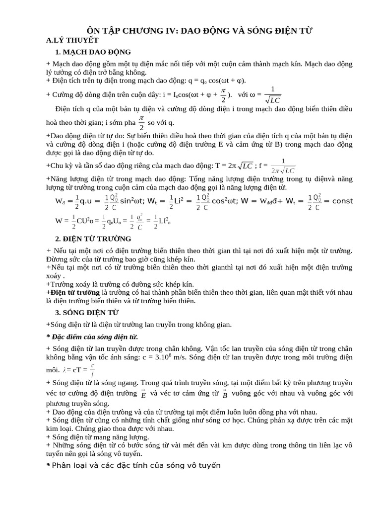Chuong4. Vat Ly 12 - Lan 2 | PDF