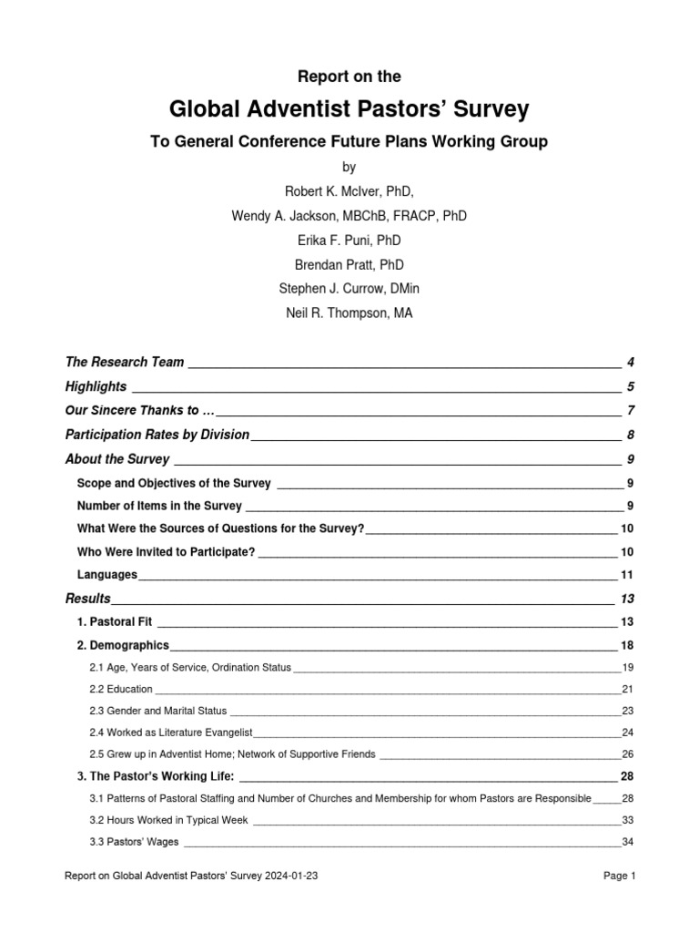 2024 01 23 Report on Global Adventist Pastors Survey for ASTR Website 2 ...