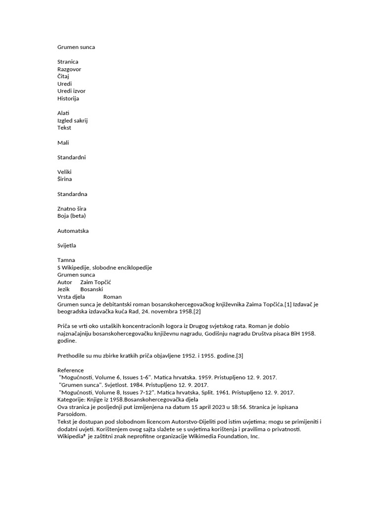 Grumen Sunca | PDF