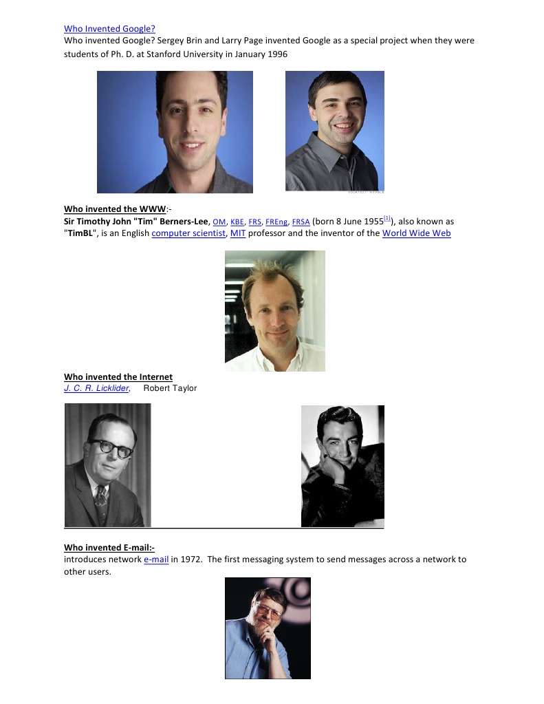 Who Invented Google?: Who Invented The WWW:-Sir Timothy John "Tim ...