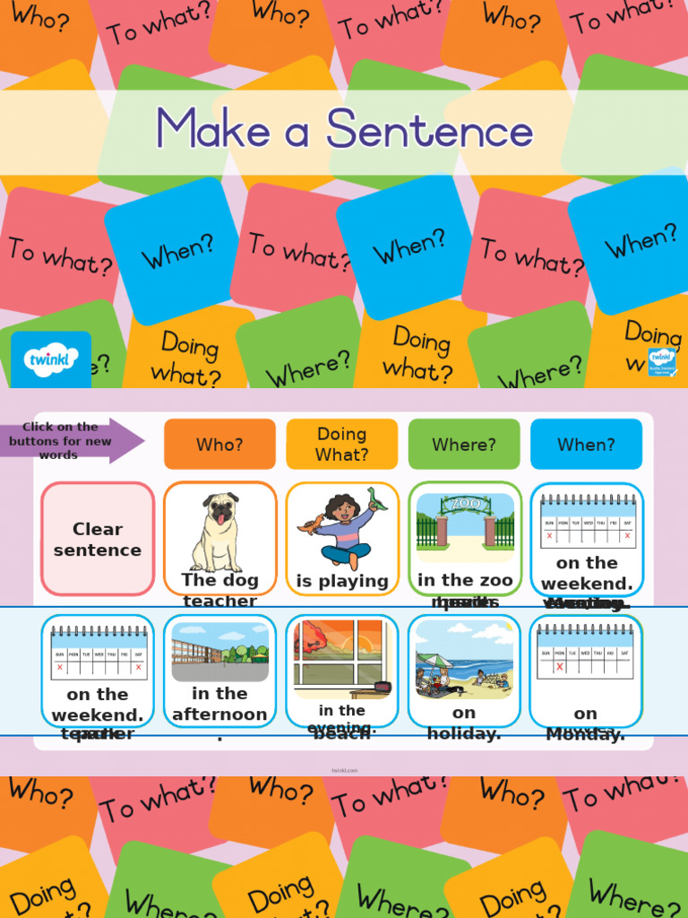 Za HL 1630393673 Writing Sentences An Interactive Powerpoint Ver 3 | PDF